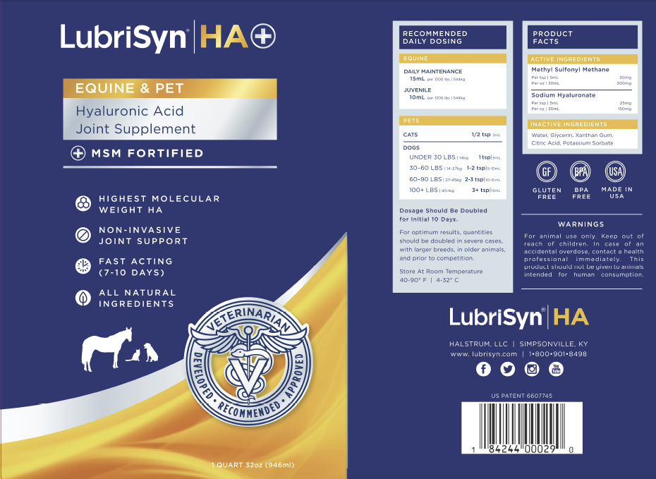 LubriSynHA Plus MSM - Quart - LubriSynHA